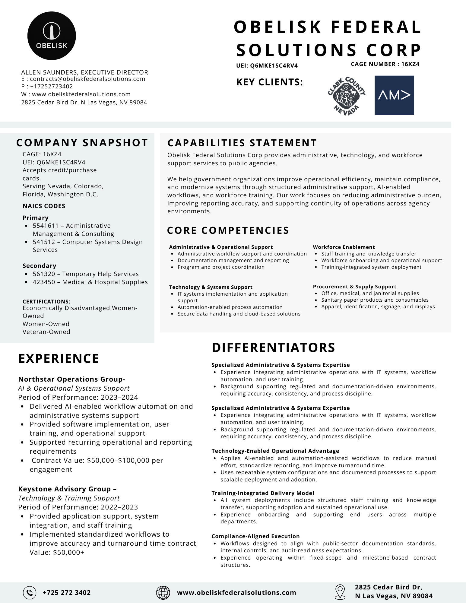 Obelisk Federal Solutions - Government Contractor | Management ...